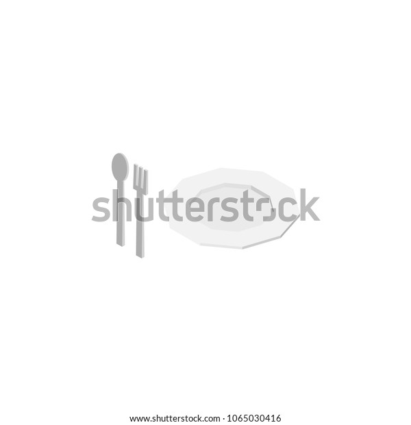 Vector Isometric Crockery Icon Set Gray: เวกเตอร์สต็อก (ปลอดค่า ...