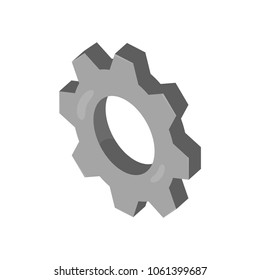 Isometric Settings Gear Simple Icon Concept Stock Vector (Royalty Free ...
