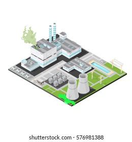 Vector Isometric Nuclear Disaster Icon Stock Vector (Royalty Free ...