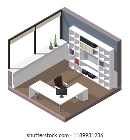 Vector Isometric Office Interior Design: vector de stock (libre de ...