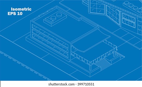 Drawings Floor Model 3d Illustration Wireframe Stock Illustration ...