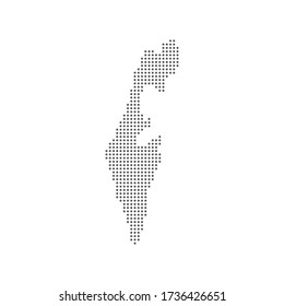 Vector Israel Map Pixel Art Style Stock Vector (Royalty Free ...
