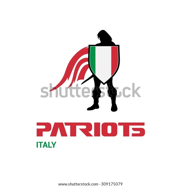 Vector Italy Flag Patriots Soldier Logo Stock Vector (Royalty Free ...