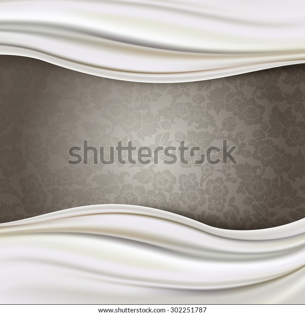 Vector Ivory Silk Fabric Border On Stock Vector (Royalty Free ...