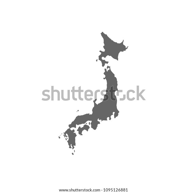 Vector Japan Map Stock Vector (Royalty Free) 1095126881 | Shutterstock
