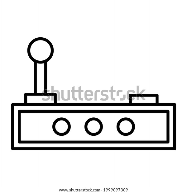 Vector Joystick Outline Icon Design Stock Vector (Royalty Free ...