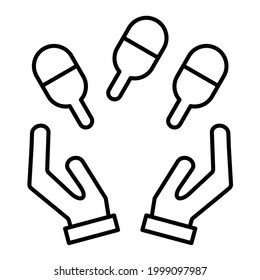 Vector Juggling Outline Icon Design Stock Vector (Royalty Free ...