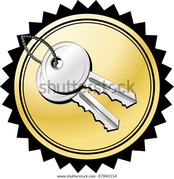 Vector Key Icon Shine Red Background Stock Vector (Royalty Free ...