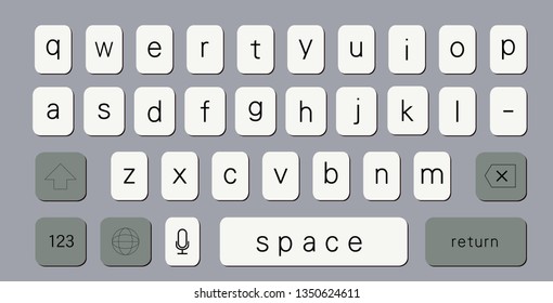 Iphone Light Mode Keyboard Isolated Light Stock Vector (Royalty Free ...