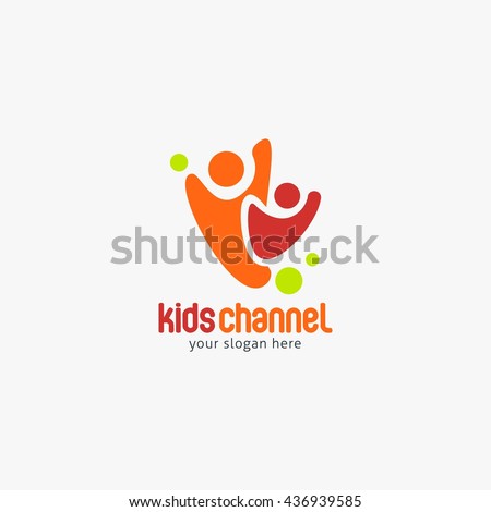 Vector Kids Channel Logo Design Template Stock Vector (Royalty Free ...