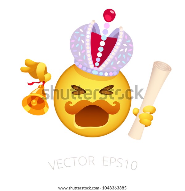 Vector King Emoji Angry Monarch Furiously Stock Vector (Royalty Free ...