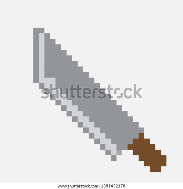 Vector Knife Pixel Art Cartoons Stock Vector (Royalty Free) 1381432178 ...
