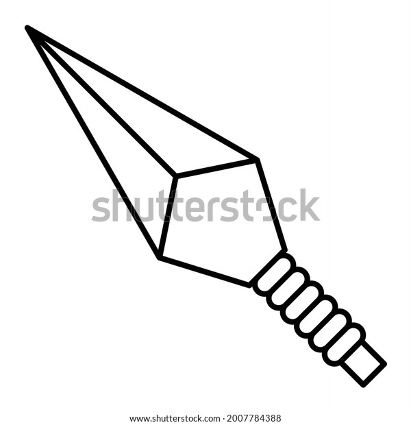 Vector Kunai Outline Icon Design Stock Vector (Royalty Free) 2007784388 ...