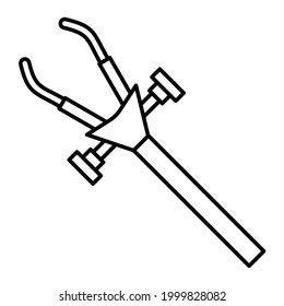 Vector Lab Clamp Outline Icon Design Stock Vector (Royalty Free ...