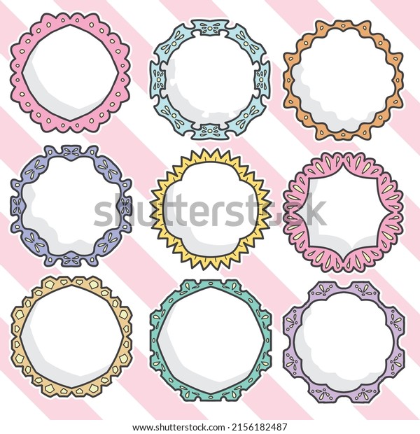 Vector Label Colorful Hand Drawing Styles Stock Vector (Royalty Free ...