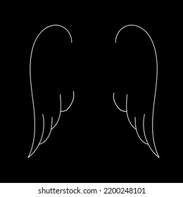 Vector Label Design Idea Angel Wings Stock Vector (Royalty Free ...