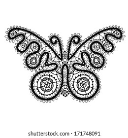 Vector Lace Butterfly Stock Vector (Royalty Free) 171748091 | Shutterstock