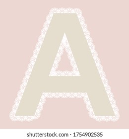Vector Lacy Letter Elegant Lettering Childrens Stock Vector (Royalty ...