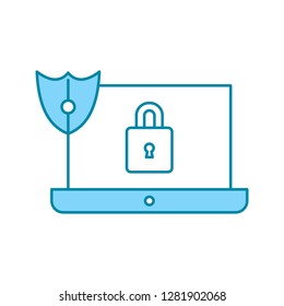 Vector Laptop Lock Icon Stock Vector (Royalty Free) 1281902068 ...