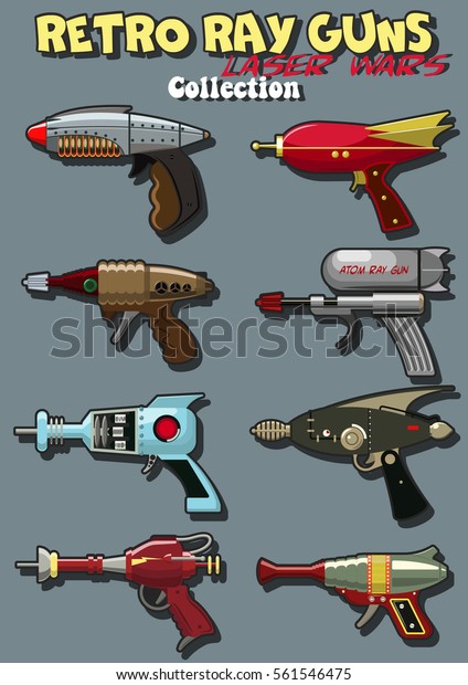 Vector Laser Guns Fifties Sixties Retro: стоковая векторная графика ...