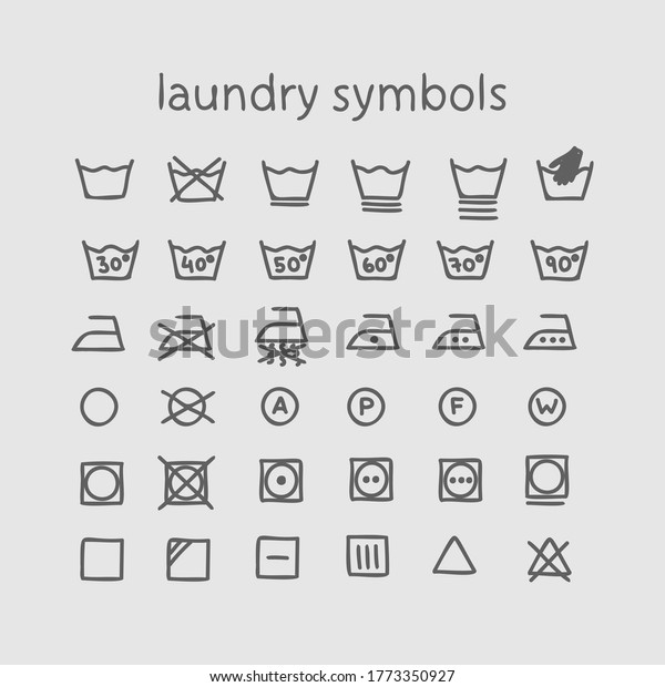 4,520 Laundry Symbols Draw Images, Stock Photos & Vectors | Shutterstock
