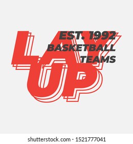 Vector Lay Basketball Teams Typography Stock Vector (Royalty Free ...
