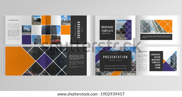 Vector Layouts Horizontal Presentation Templates Landscape Stock Vector ...