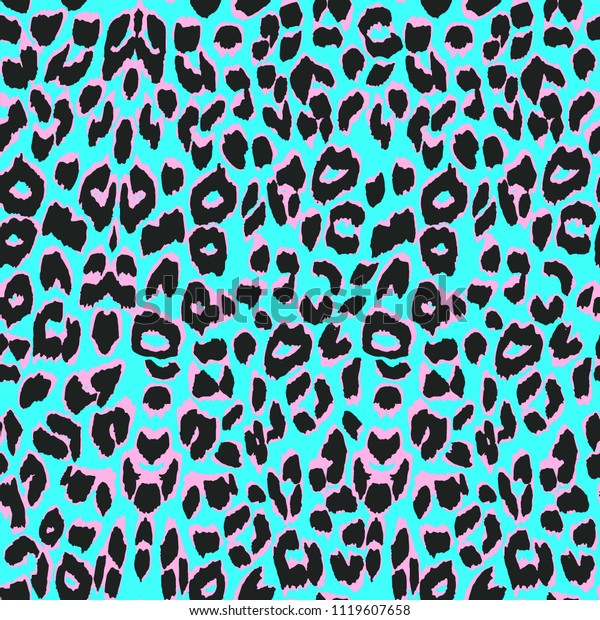 Vector Leopard Cheetah Blue Texture Seamless Stock Vector (Royalty Free ...