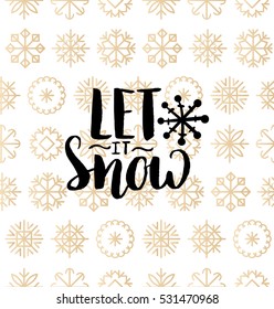 Vector Let Snow Lettering Design On Stock Vector (Royalty Free ...