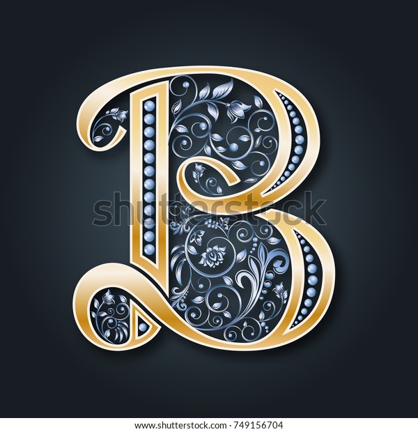 Vector Letter B Golden Alphabet On: เวกเตอร์สต็อก (ปลอดค่าลิขสิทธิ์ ...