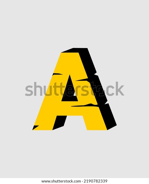 Vector Letter Broken Design Stock Vector (Royalty Free) 2190782339 ...