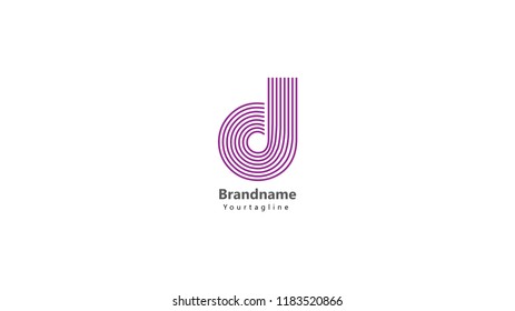 Vector Letter D Logo Design Template Stock Vector (Royalty Free ...