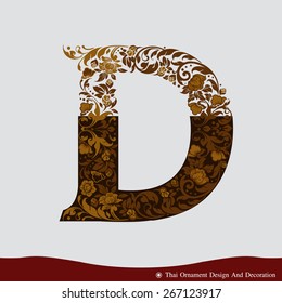 Vector Letter D Old Vintage Style Stock Vector (Royalty Free) 267123917