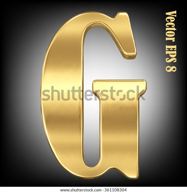 Vector Letter G Gold Solid Alphabet Stock Vector (Royalty Free ...
