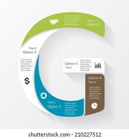 Vector Letter G Infographic Template Diagram Stock Vector (Royalty Free ...