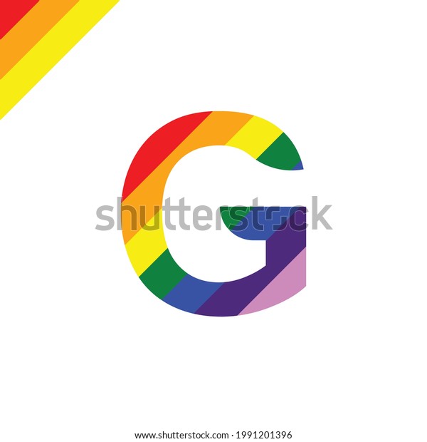Vector Letter G Rainbow Color Stock Vector (Royalty Free) 1991201396 ...