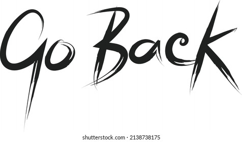 Vector Letter Go Back Writing By Stock Vector (Royalty Free) 2138738175 ...