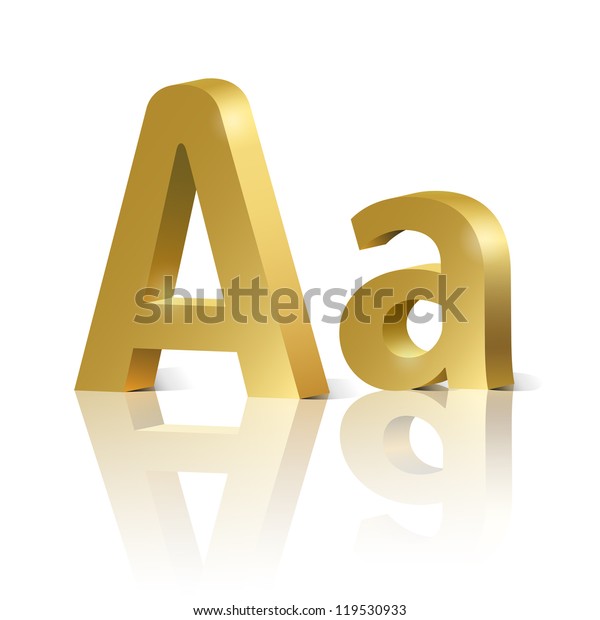 Vector Letter Golden Design Alphabet Stock Vector (Royalty Free) 119530933