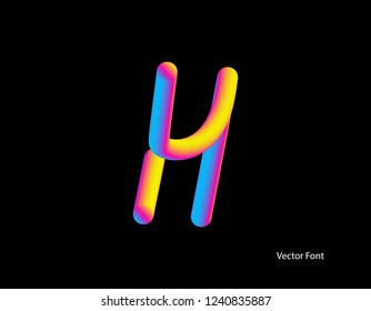 Vector Letter H Abstract Letter Blend Stock Vector (Royalty Free ...