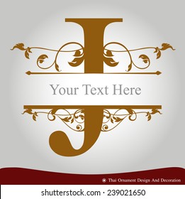 Vector Letter J Old Vintage Style Stock Vector (Royalty Free) 239021650