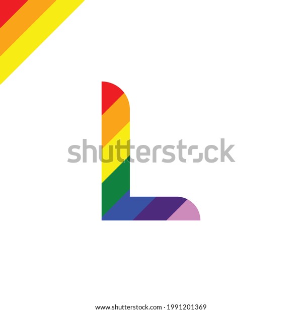Vector Letter L Rainbow Color Stock Vector (Royalty Free) 1991201369 ...