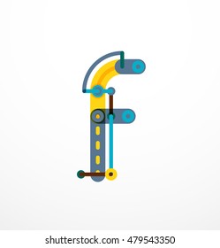 Vector Letter Logo Created Colorful Connected Stock Vector (Royalty ...