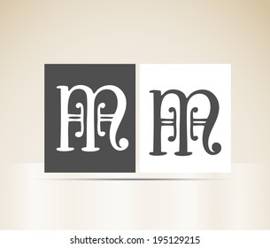 Vector Letter M Art Deco Alphabet Stock Vector (Royalty Free) 195129215 ...