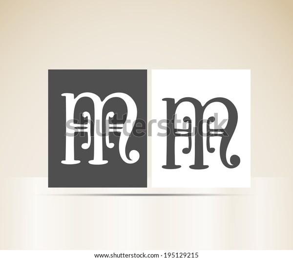 Vector Letter M Art Deco Alphabet Stock Vector (Royalty Free) 195129215 ...