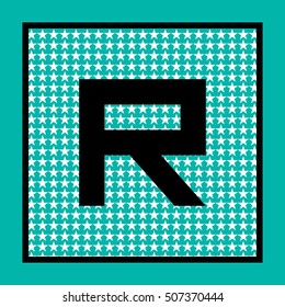 Vector Letter Pattern Stars Stock Vector (Royalty Free) 507370444 ...