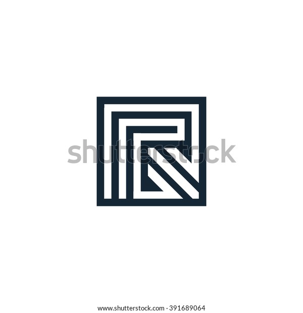 Vector Letter R Geometric Isolated Unusual Stock Vector (Royalty Free ...