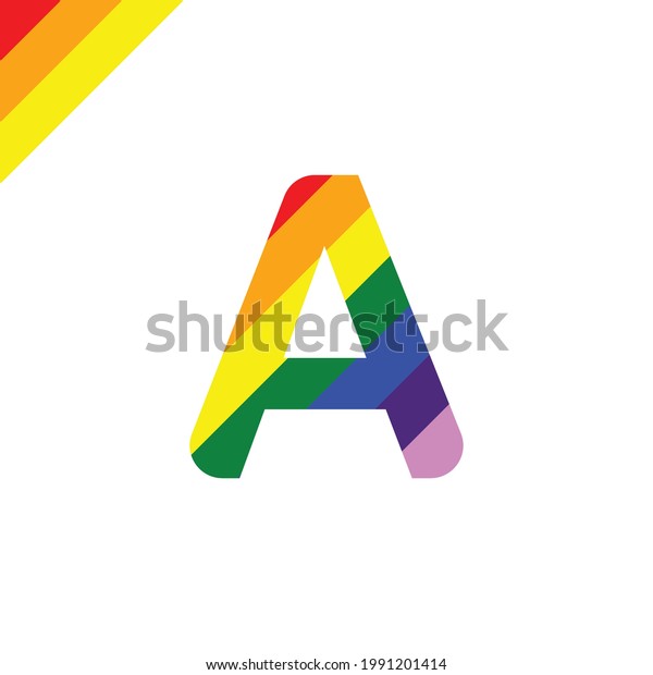 Vector Letter Rainbow Color Stock Vector (Royalty Free) 1991201414 ...