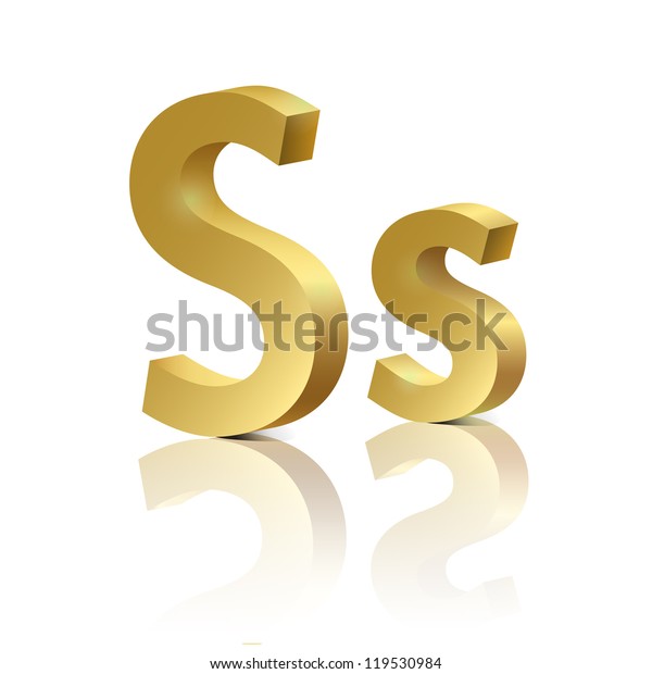 Vector Letter S Golden Design Alphabet Stock Vector (Royalty Free ...
