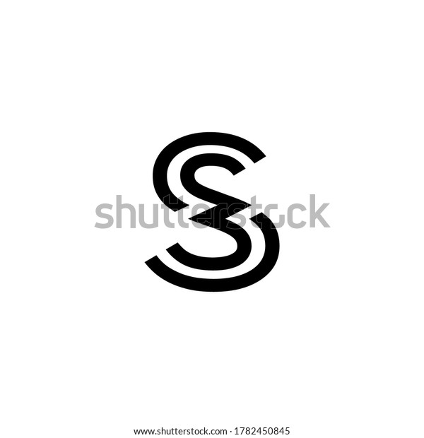 Vector Letter Ss Uppercase Minimalist Art Stock Vector (Royalty Free ...