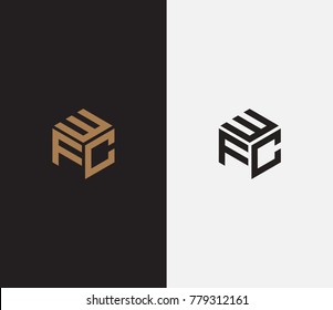 Vector Letter Wfc Logo Hexagon Logo Stock Vector (Royalty Free ...